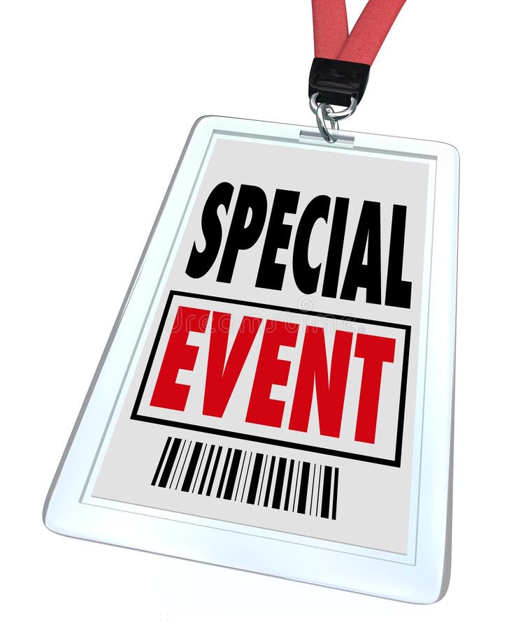 Special Event Badge Lanyard Conference Expo Convention Stock ...