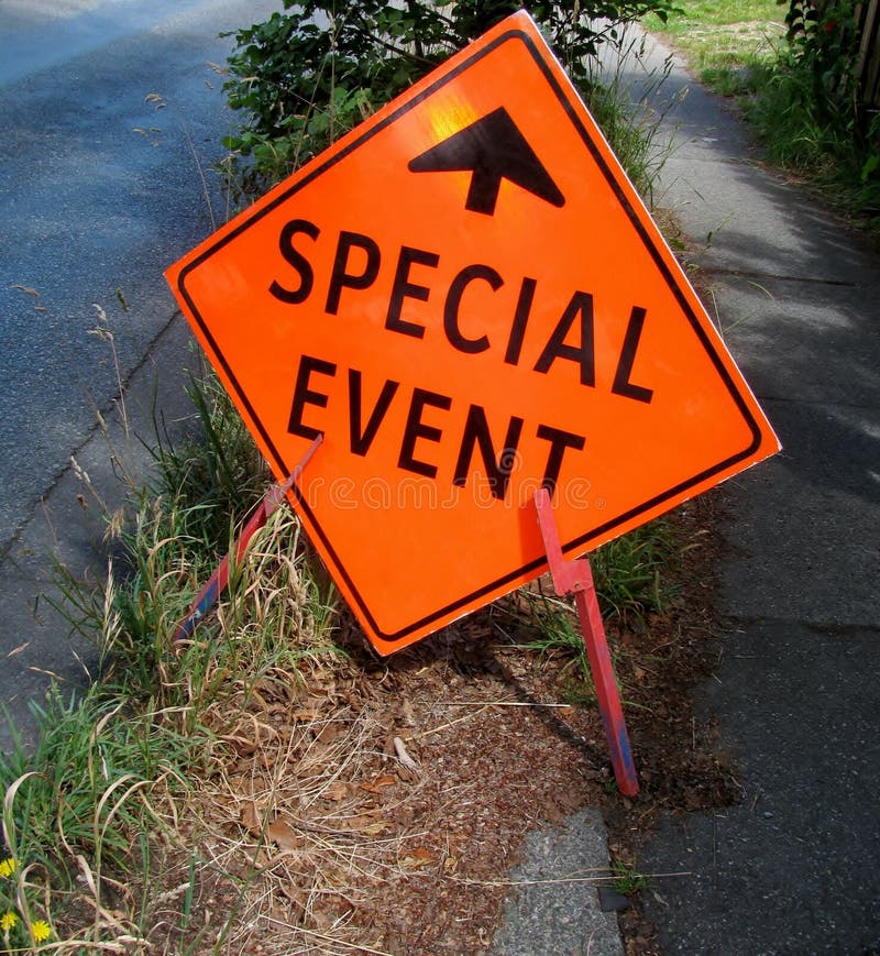 Event Sign Tells People To Stay in Their Lane Stock Photo - Image of ...