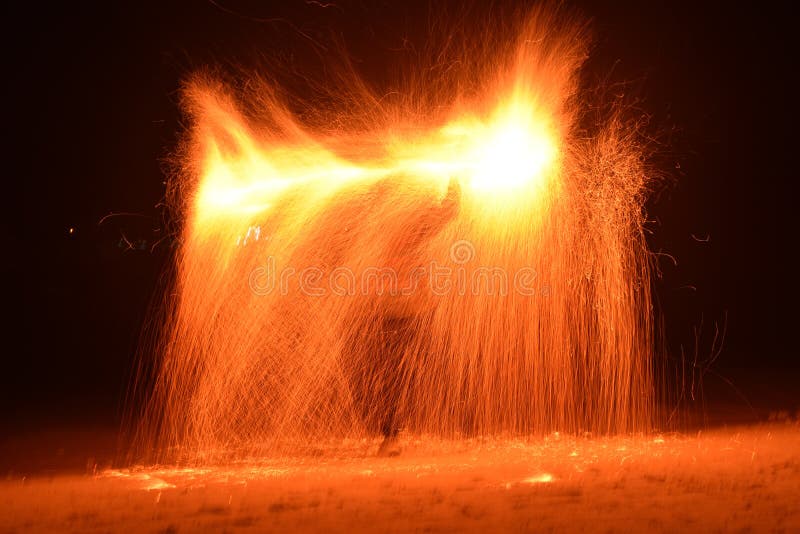Special Fire Show on the Beach. Koh Lipe Thailand Stock Image - Image ...