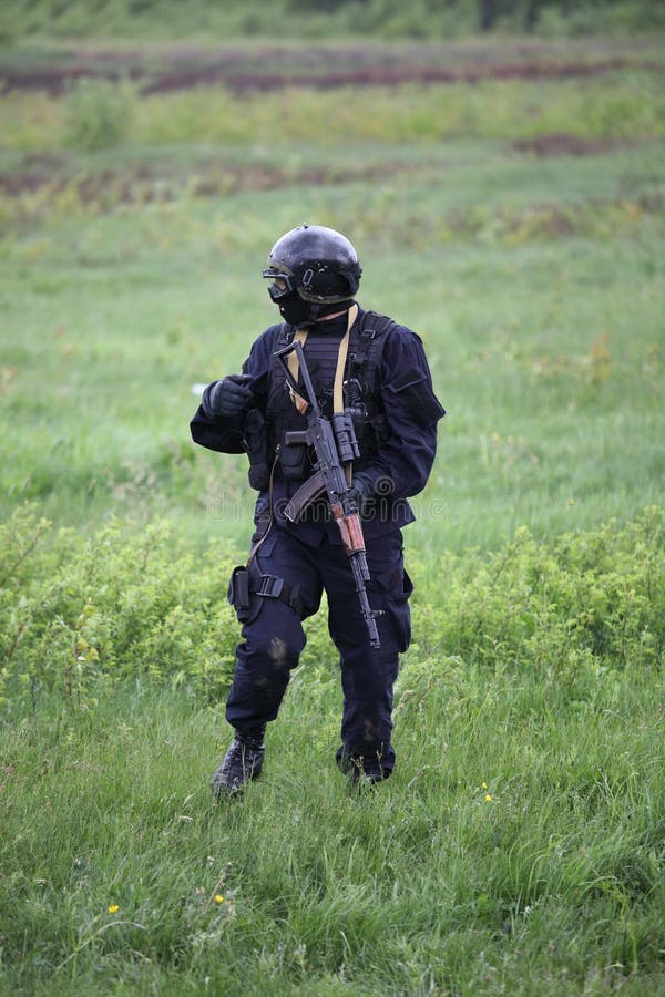 Special force soldier stock photo. Image of weapon, kalashnikov - 19844504