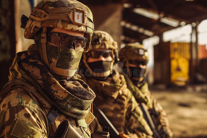 Special Forces Men in Camouflage Uniforms. Military Concept Stock ...