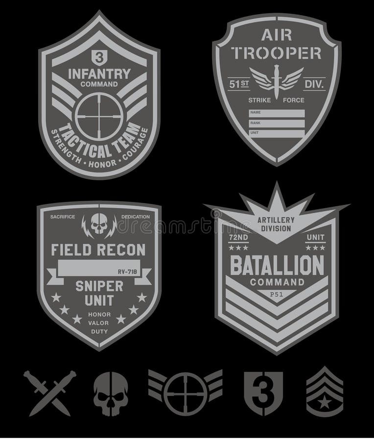 Special forces patch set stock vector. Illustration of graphic - 41371114