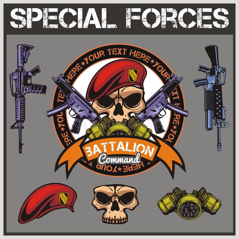 Special forces patch set stock vector. Illustration of graphic - 41371114