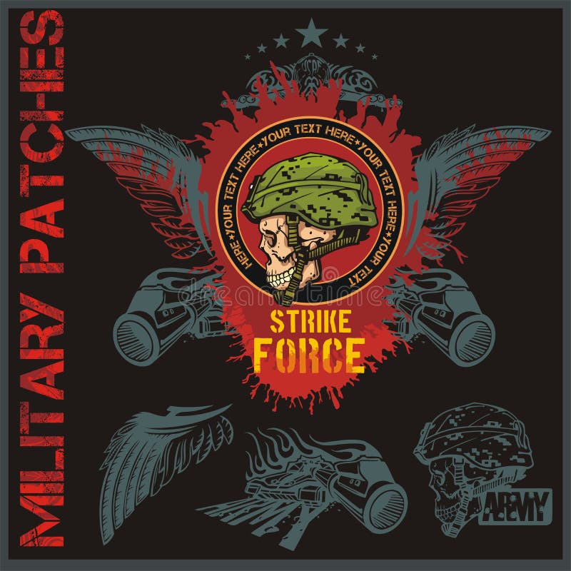Special forces patch set stock vector. Illustration of graphic - 41371114