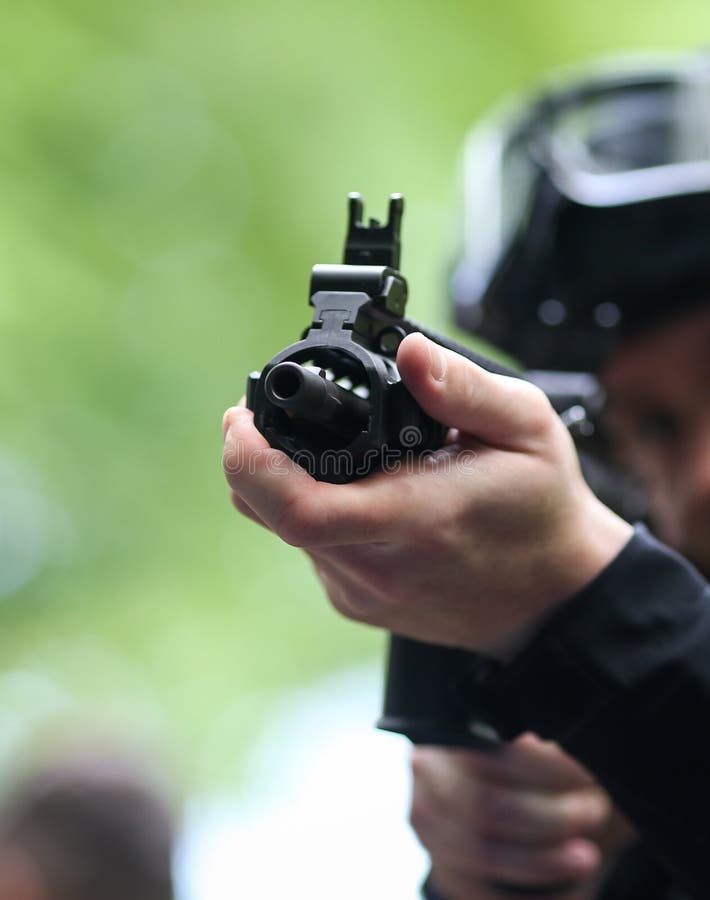 Special Forces Soldier Aiming a Tactical Rifle Stock Image - Image of ...