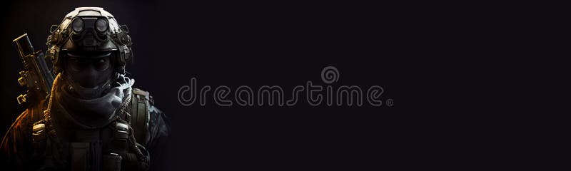 Special Forces Soldier Created with Generative Ai Stock Illustration ...