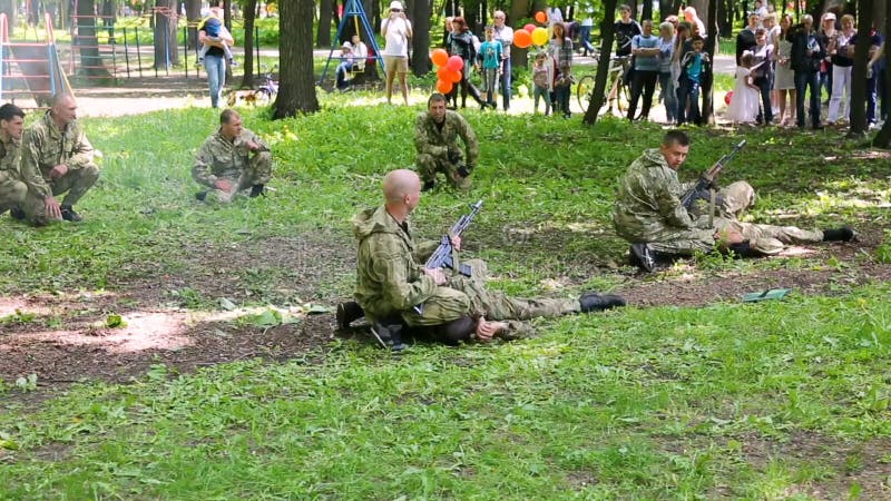 Special Forces Soldiers at the Tactical Exercises Outdoors Stock ...