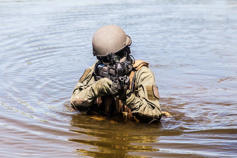 Special Forces in the Water Stock Photo - Image of recon, spec: 59441594