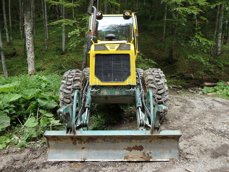 Special forestry tractors stock photo. Image of machinery - 72801764