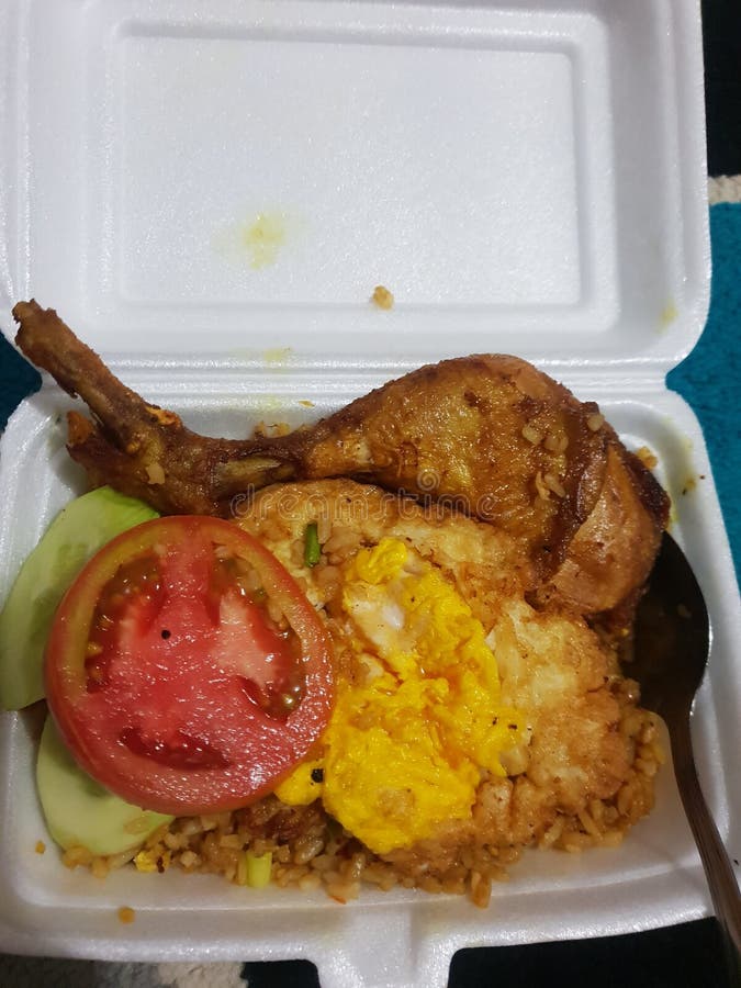 Special Fried Rice with Chicken N Egg Stock Image - Image of special ...