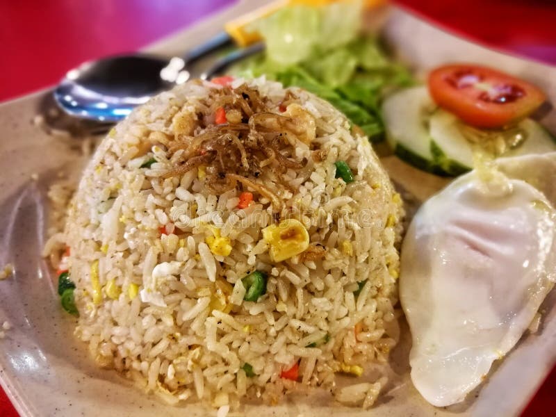Special fried rice stock photo. Image of fork, malaysian - 83464340