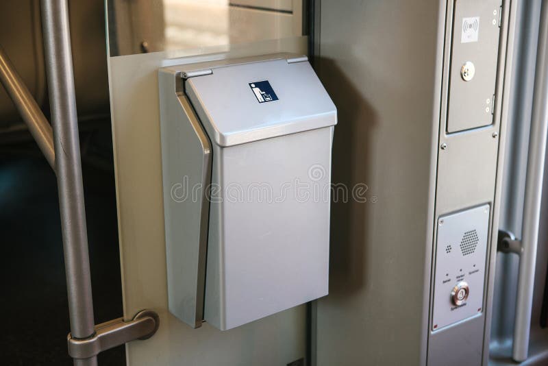 Special Garbage Can in a Train in Germany for Throwing Garbage by ...