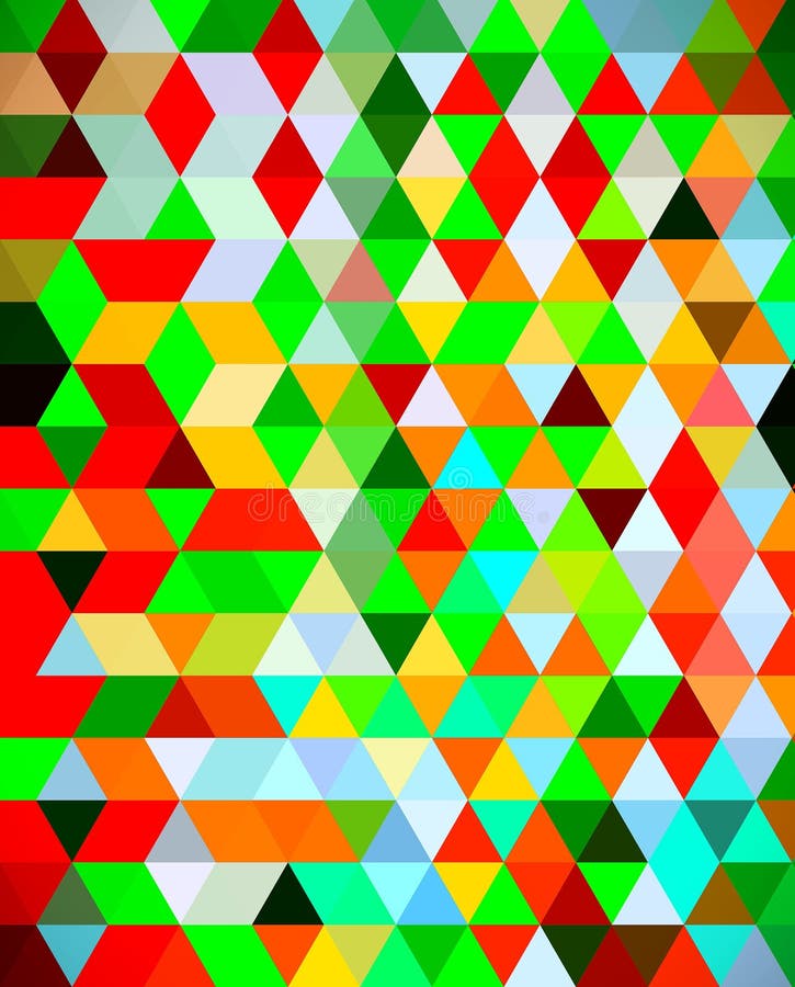 A Special Good-looking Digital Pattern of Colorful Triangles Stock ...