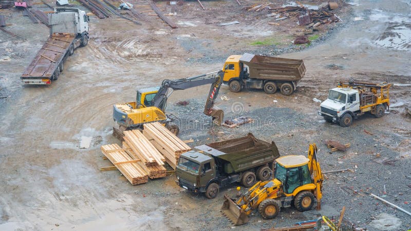 Special Heavy Construction Equipment at a Construction Site Stock Image ...