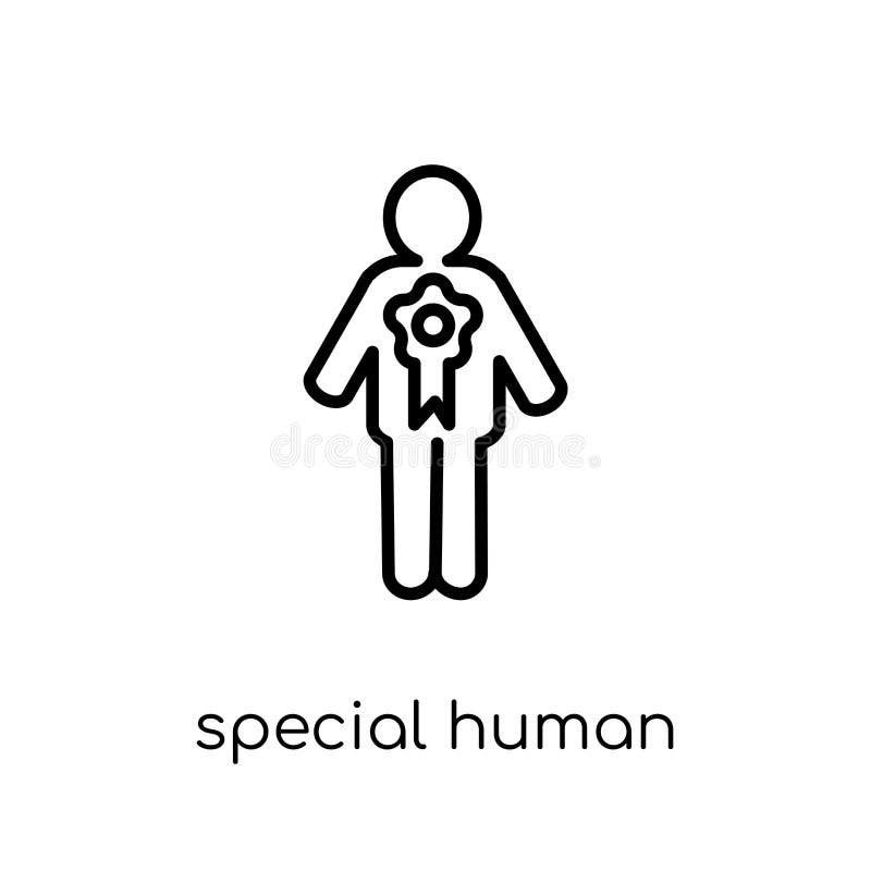 Special Human Icon. Trendy Modern Flat Linear Vector Special Hum Stock ...