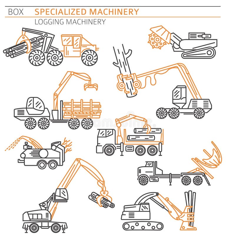 Logging Line Machine Stock Illustrations – 520 Logging Line Machine ...