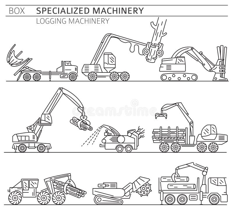 Logging Line Machine Stock Illustrations – 520 Logging Line Machine ...