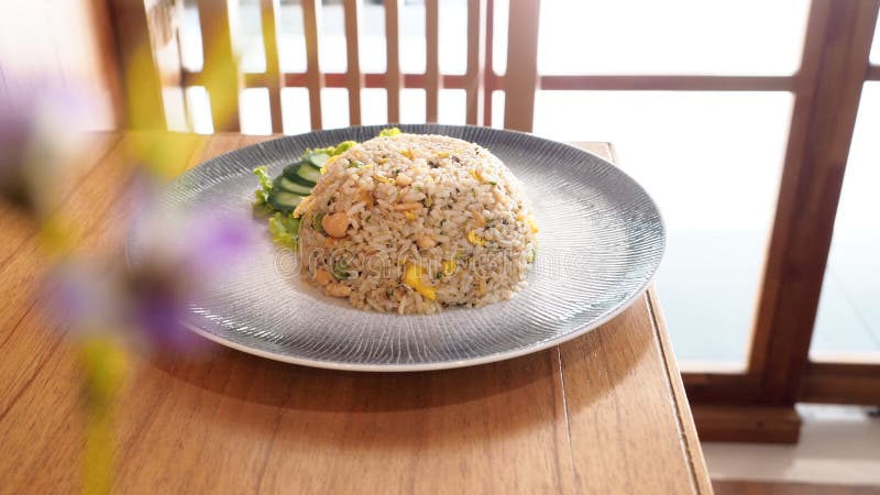 Japanese Fried Rice Original Stock Photo - Image of restourant, rice ...
