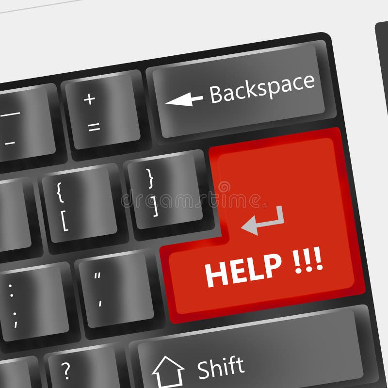 Black computer keyboard stock illustration. Illustration of enter ...