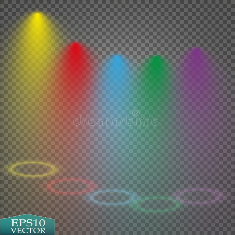 Special Light Effects. Realistic Vector Bright Projectors for Scene ...