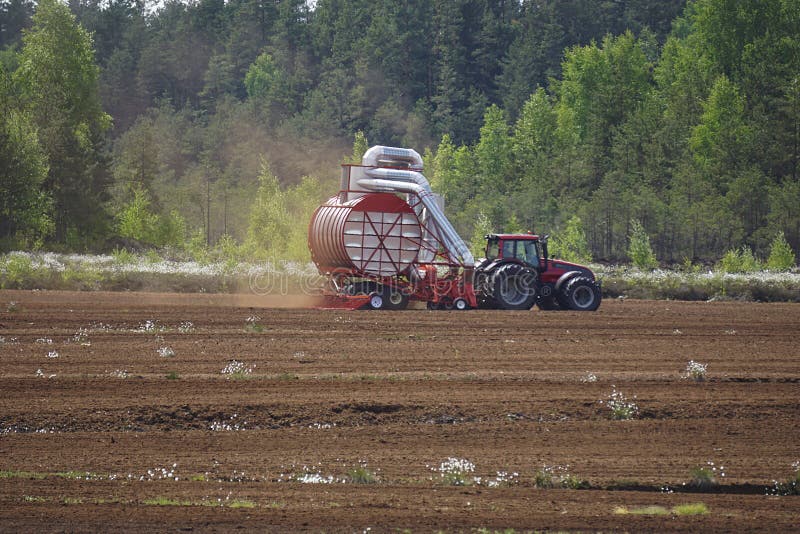 Special Machine for Peat Extraction Stock Photo - Image of machine ...