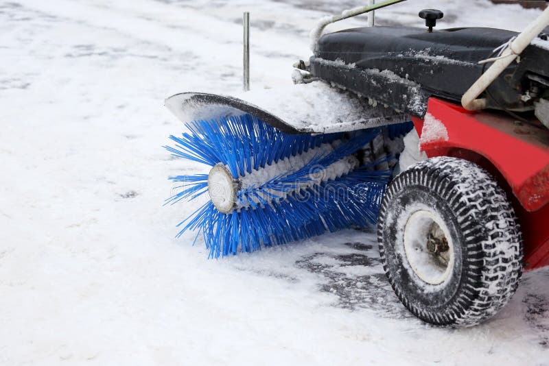 Special Machine for Snow Removal Cleans the Road Stock Image - Image of ...