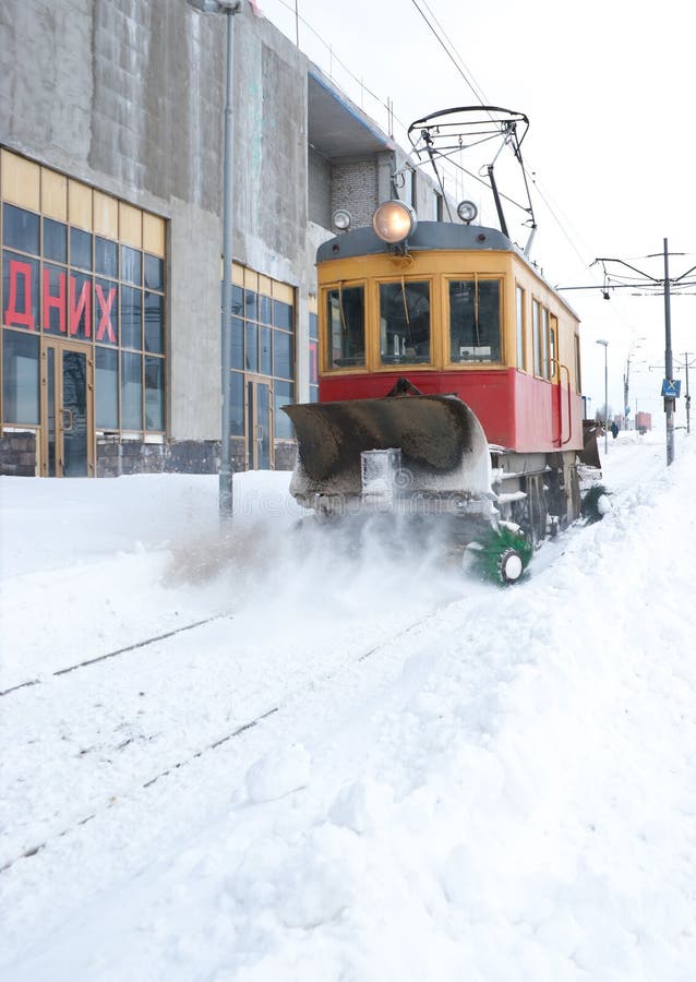 The Snow Removal Tram, Kyiv, Ukraine Editorial Stock Image - Image of ...