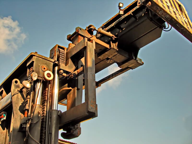 Special Machines - a Heavy Forklift with a Special Attachment Used for ...