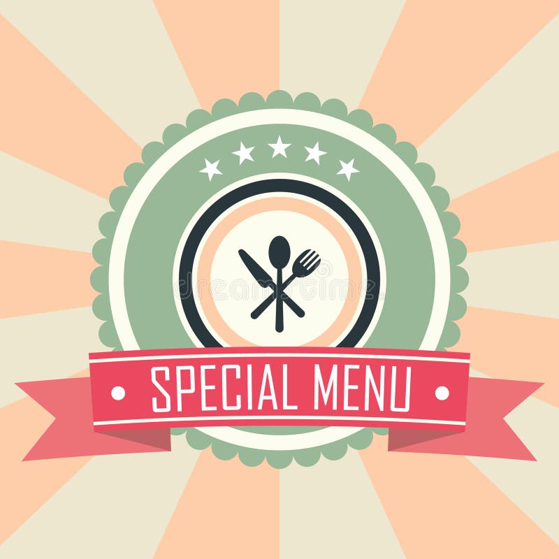 Special Menu Card. Vector Illustration Decorative Design Stock Vector ...