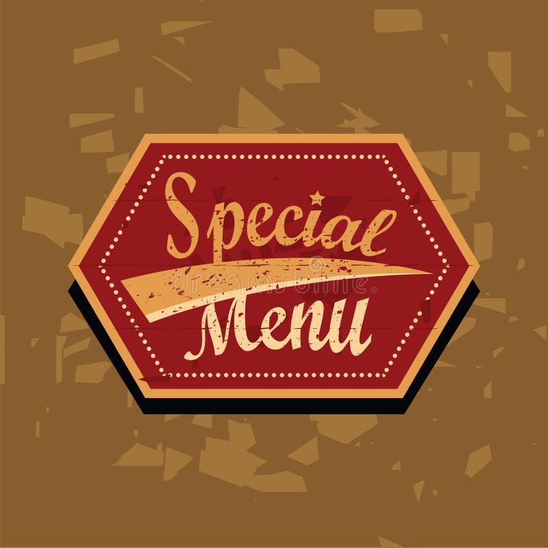 Special Menu Label. Vector Illustration Decorative Design Stock Vector ...
