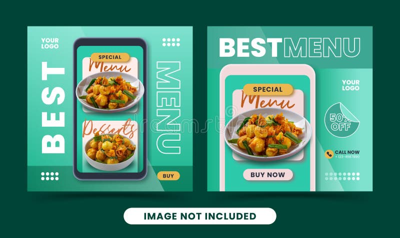 Special Menu Social Media Post Stock Photo - Image of media, brochure ...