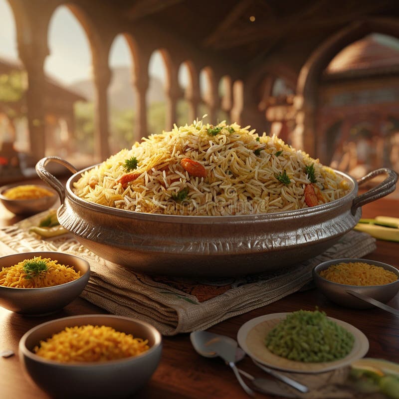 Special Mutton Kacchi Biryani Photo Stock Illustration - Illustration ...