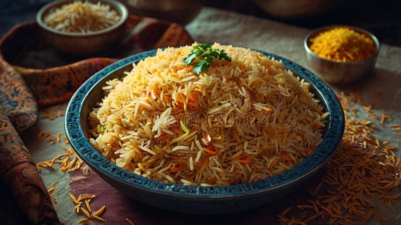 Special Mutton Kacchi Biryani Photo Stock Illustration - Illustration ...