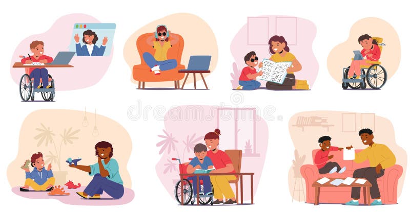 Special Needs Students Engaging in Various Educational and Recreational ...