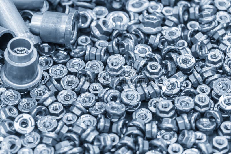 The Special Nuts Manufacturing Process. Stock Photo - Image of mechanic ...