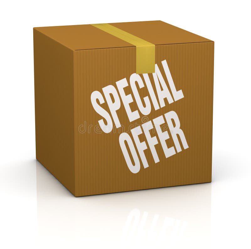 Carton box with label stock illustration. Illustration of brown - 24824189