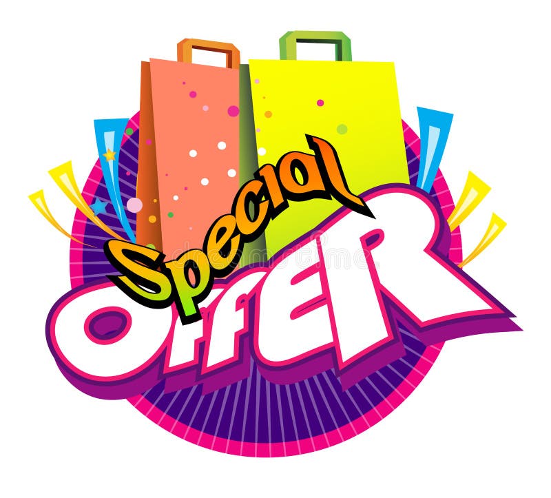 Cartoon Promotional Graphics Stock Vector - Illustration of label ...