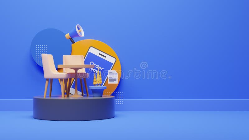 Special Offer Banner Design with 3d Rendering Furniture Stock ...