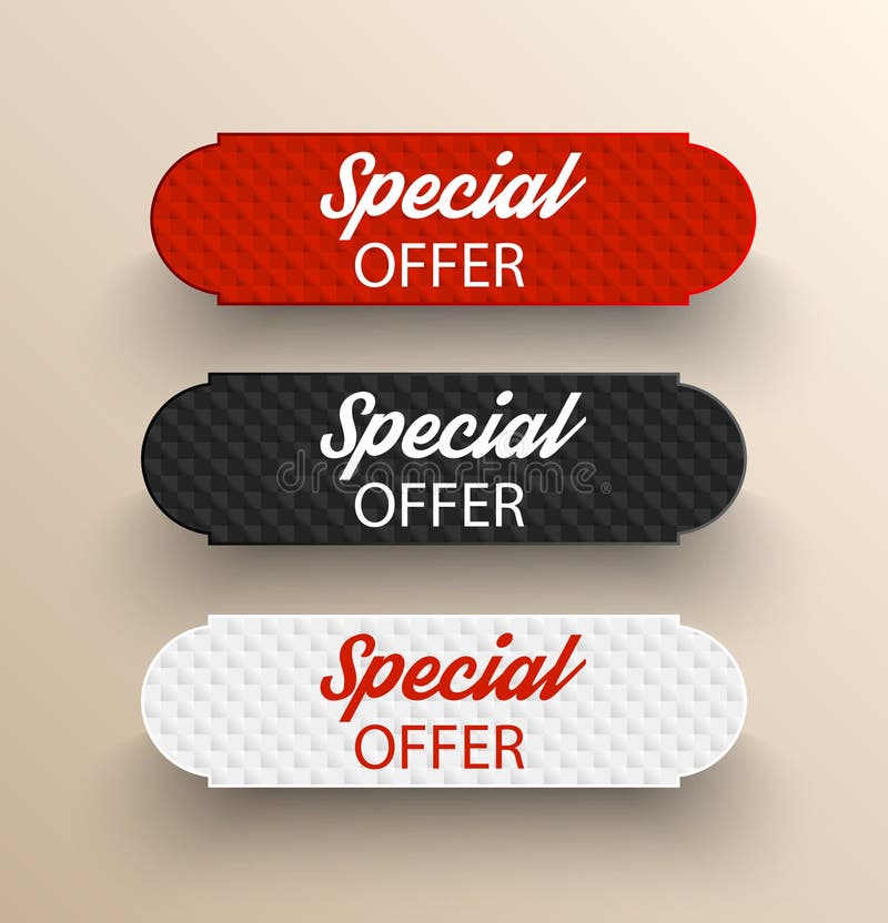 Special Offer Color Banners. Stock Vector - Illustration of special ...