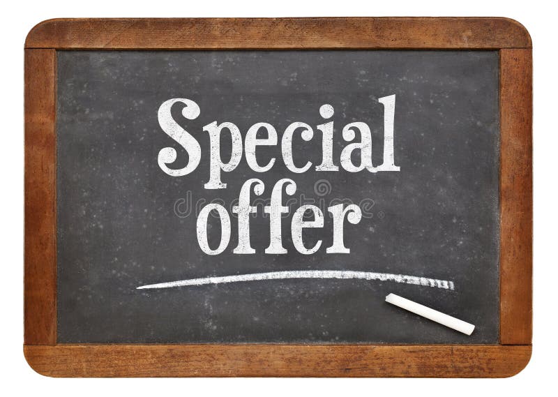 Special Offer Blackboard Sign Stock Image - Image of promotion, sale ...