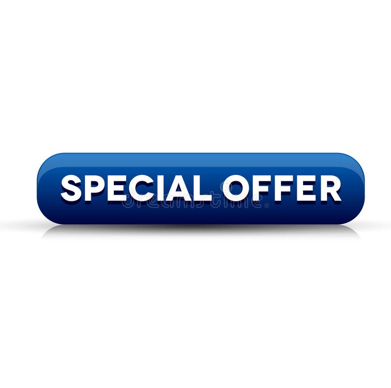 Special offer button blue stock vector. Illustration of rate - 29077478