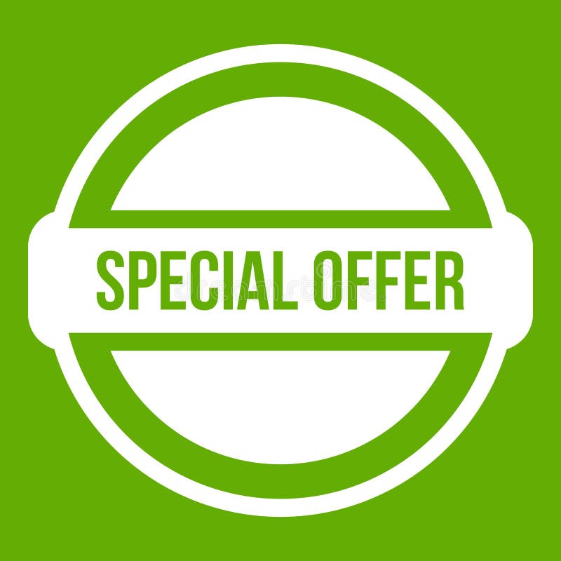 Special Offer Circle Icon Green Stock Vector - Illustration of icon ...