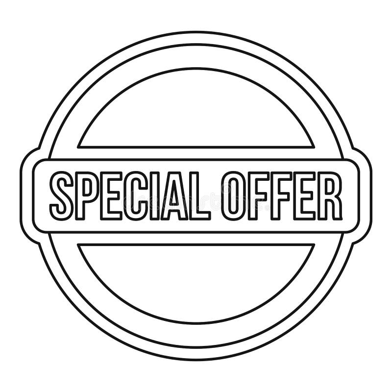 Special Offer Circle Label Icon, Outline Style Stock Vector ...
