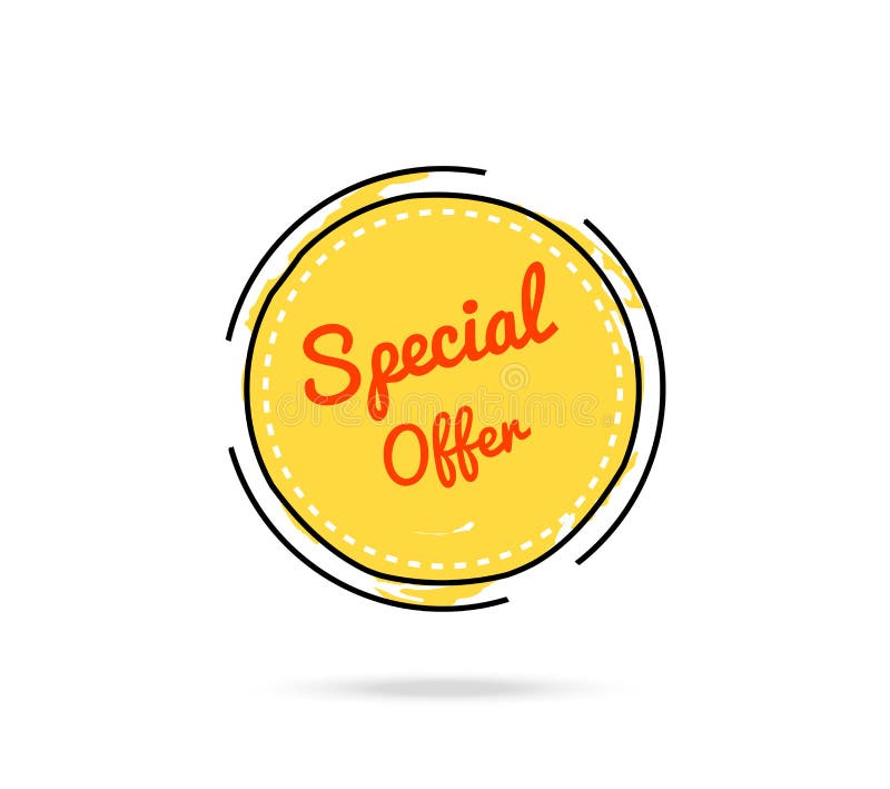 Special Offer Colorful Banner with Round Brush Stroke Stock Vector ...