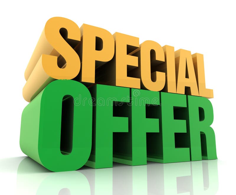 Special Offer Concept 3d Illustration Isolated Stock Illustration ...