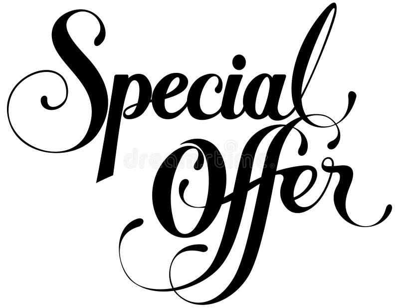 Special Offer - Custom Calligraphy Text Stock Vector - Illustration of ...