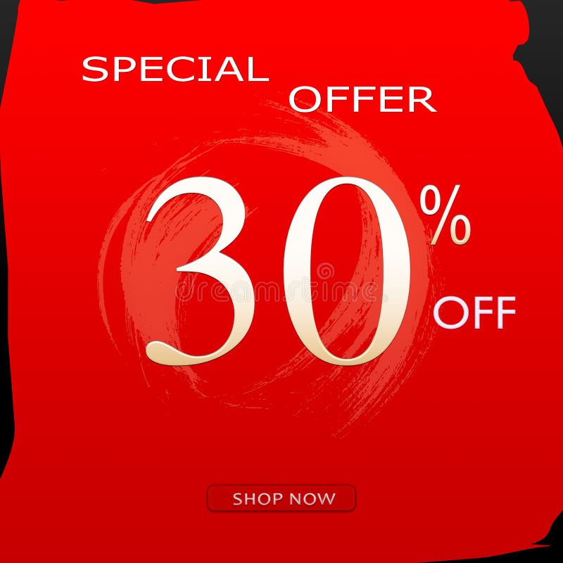 Special Offer Discount Banner with 30 Off Design & Shop Now Button on ...