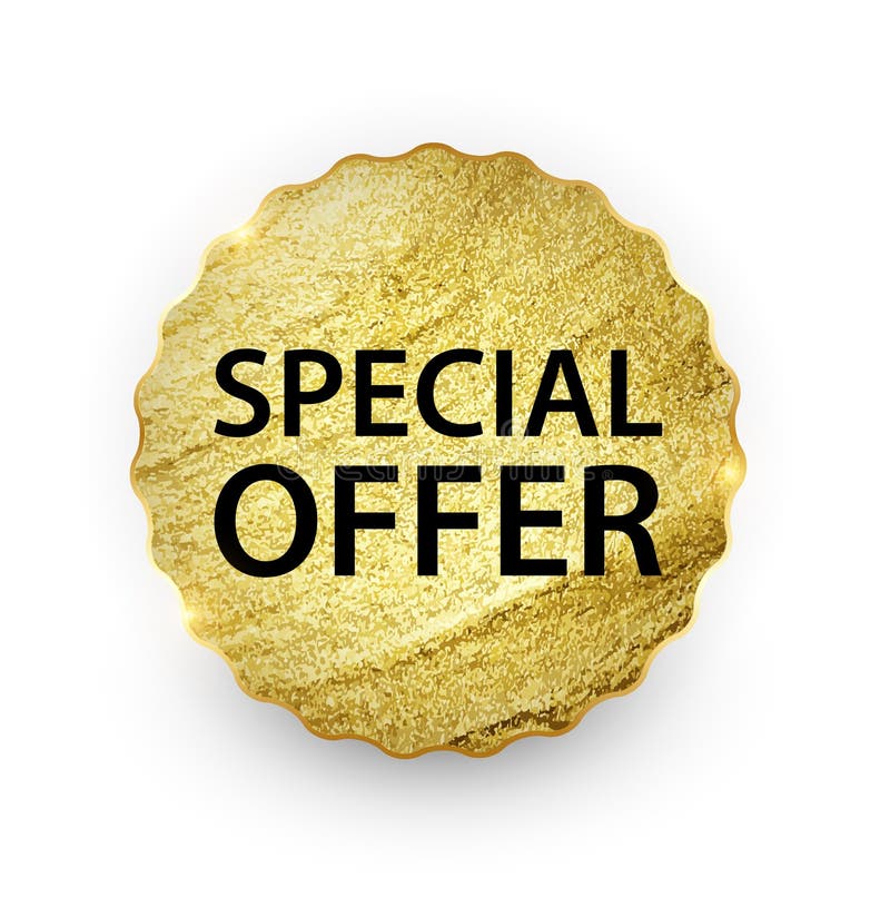 Special Offer Gold Label Template. Vector Illustration Stock Image ...