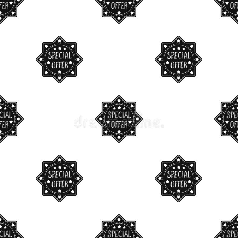 Special Offer Icon in Black Style Isolated on White Background. Label ...