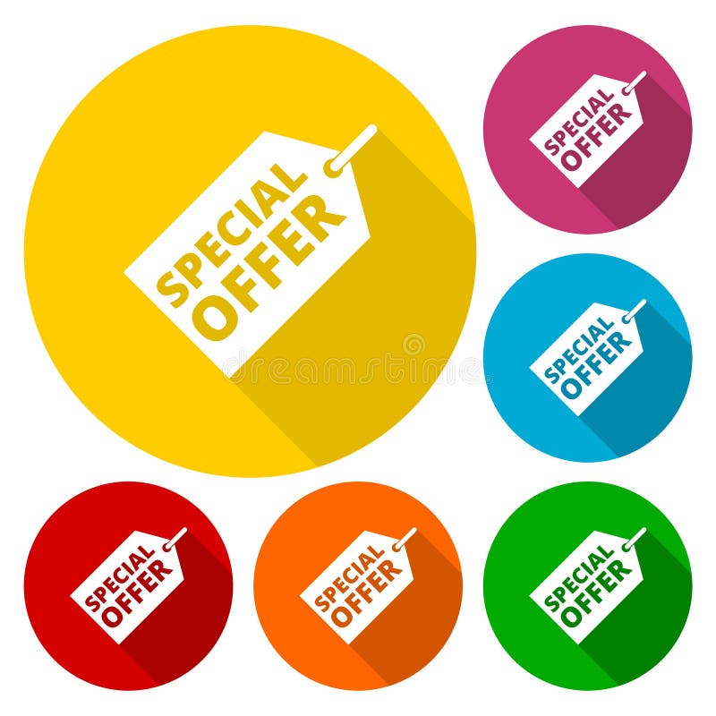 Special Offer Icon with Long Shadow Stock Vector - Illustration of ...